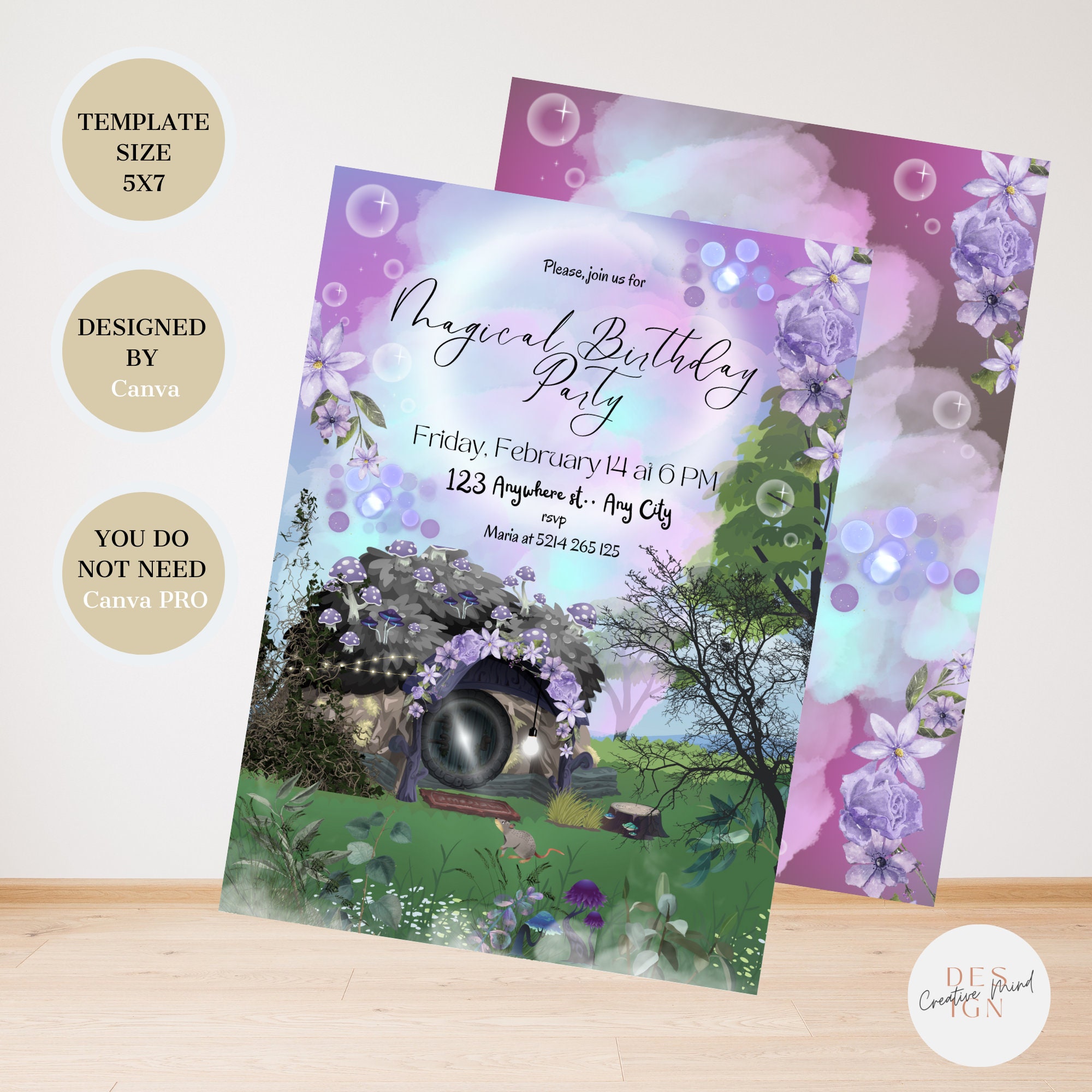 Magical Birthday Invitation, Fantasy World, Hobbit House Inspiration ...