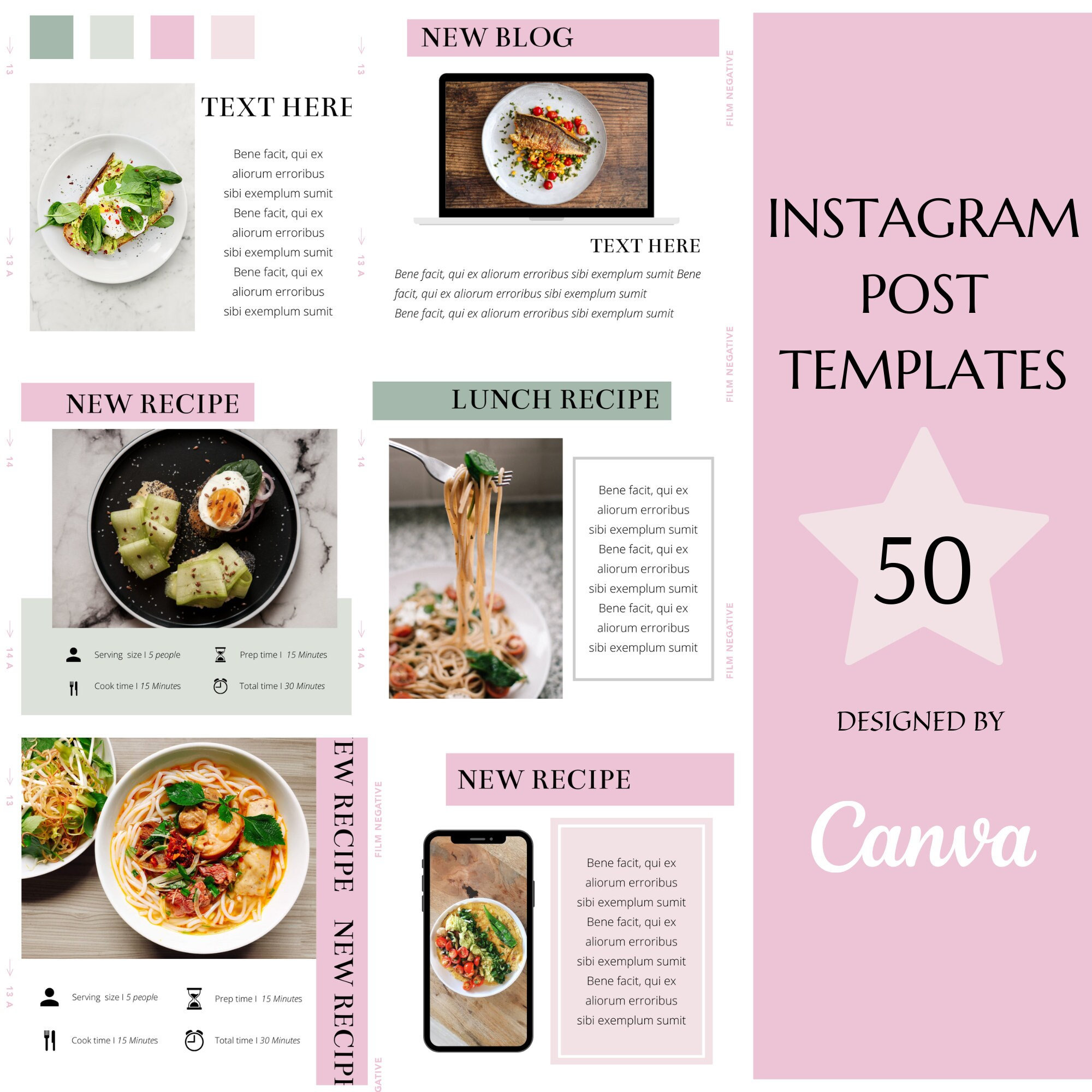 RECIPE Social Media Post, Meals Instagram Posts, Marketing, Food ...