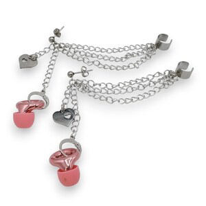 Silver Heart Earrings for Loop Earplugs, Sensory Earrings, Stud Ear ...