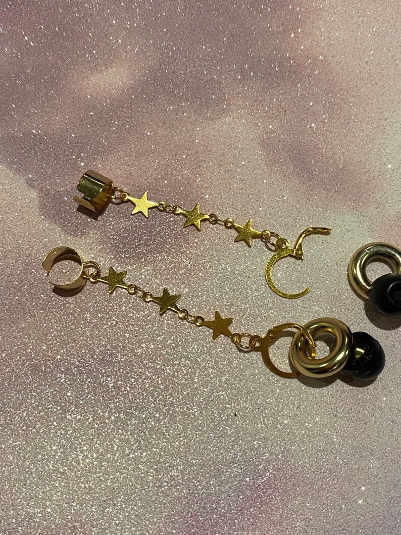 Gold Star Ear Cuff Earrings for Loop Earplugs Sensory - Etsy