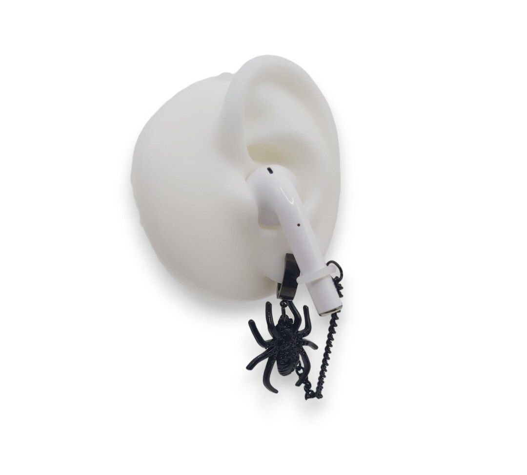 Black Spider Anti Loss Ear Cuffs for Earpod, Ear Bud, Earphone, Earplug ...