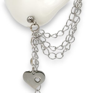 Silver Heart Earrings for Loop Earplugs, Sensory Earrings, Stud Ear ...