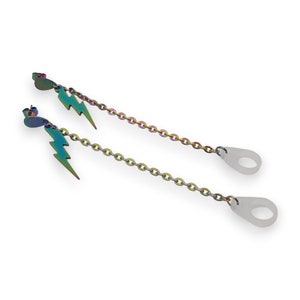 Rainbow Lightning Bolt Hearing Aid, Listening Device Earrings for ...