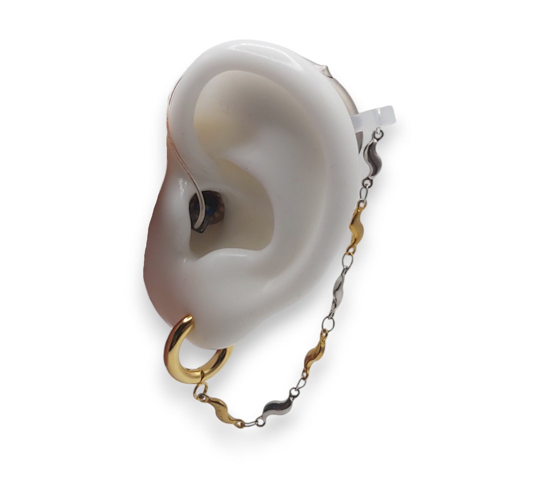 Two Tone Hearing Aid Earrings, Functional Listening Device Loss ...