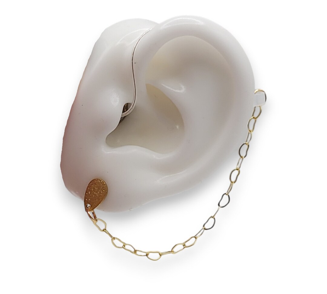 Gold Heart Hearing Aid, Listening Device Stud Earrings for Retention ...