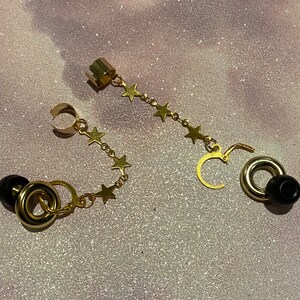 Gold Star Ear Cuff Earrings for Loop Earplugs, Sensory Earplug Holders ...