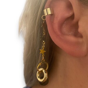 Gold Star Ear Cuff Earrings for Loop Earplugs, Sensory Earplug Holders ...