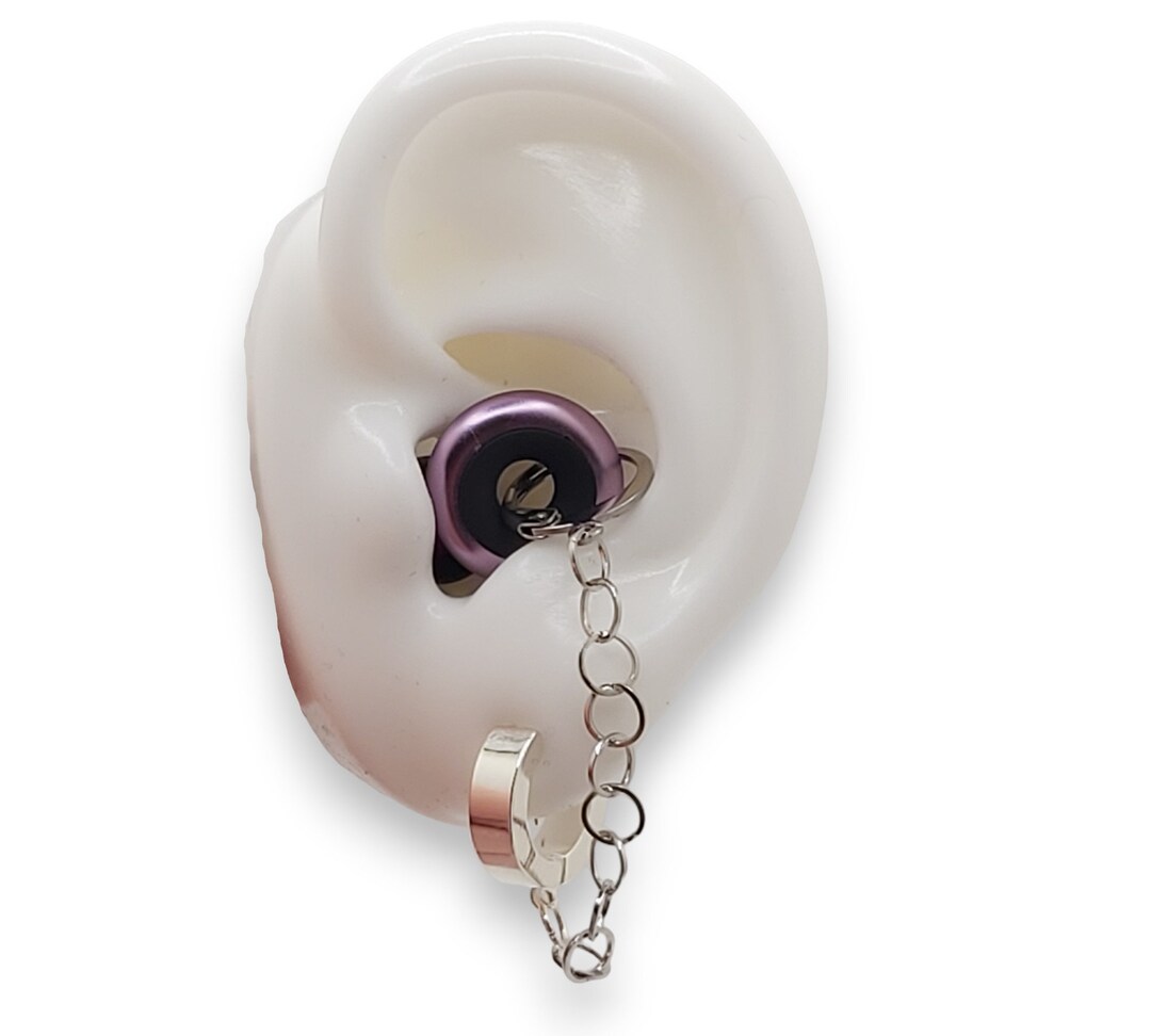 Rolo Chain Earrings for Loop Earplugs, Sensory Earrings, Earplug ...