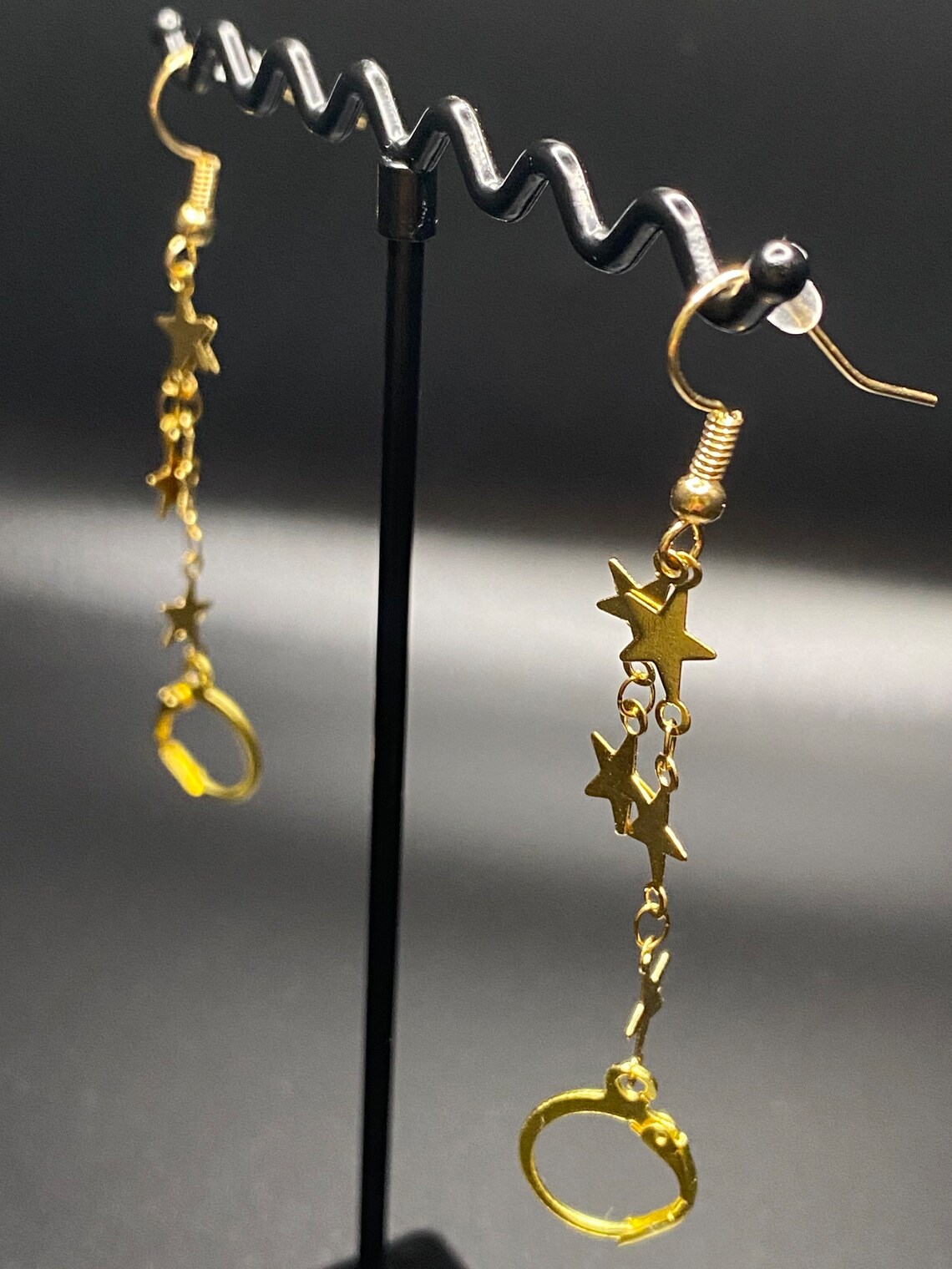 Double Gold Star Earrings for Loop Earplugs Sensory Earrings - Etsy UK