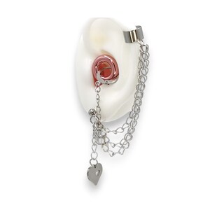 Silver Heart Earrings for Loop Earplugs, Sensory Earrings, Stud Ear ...