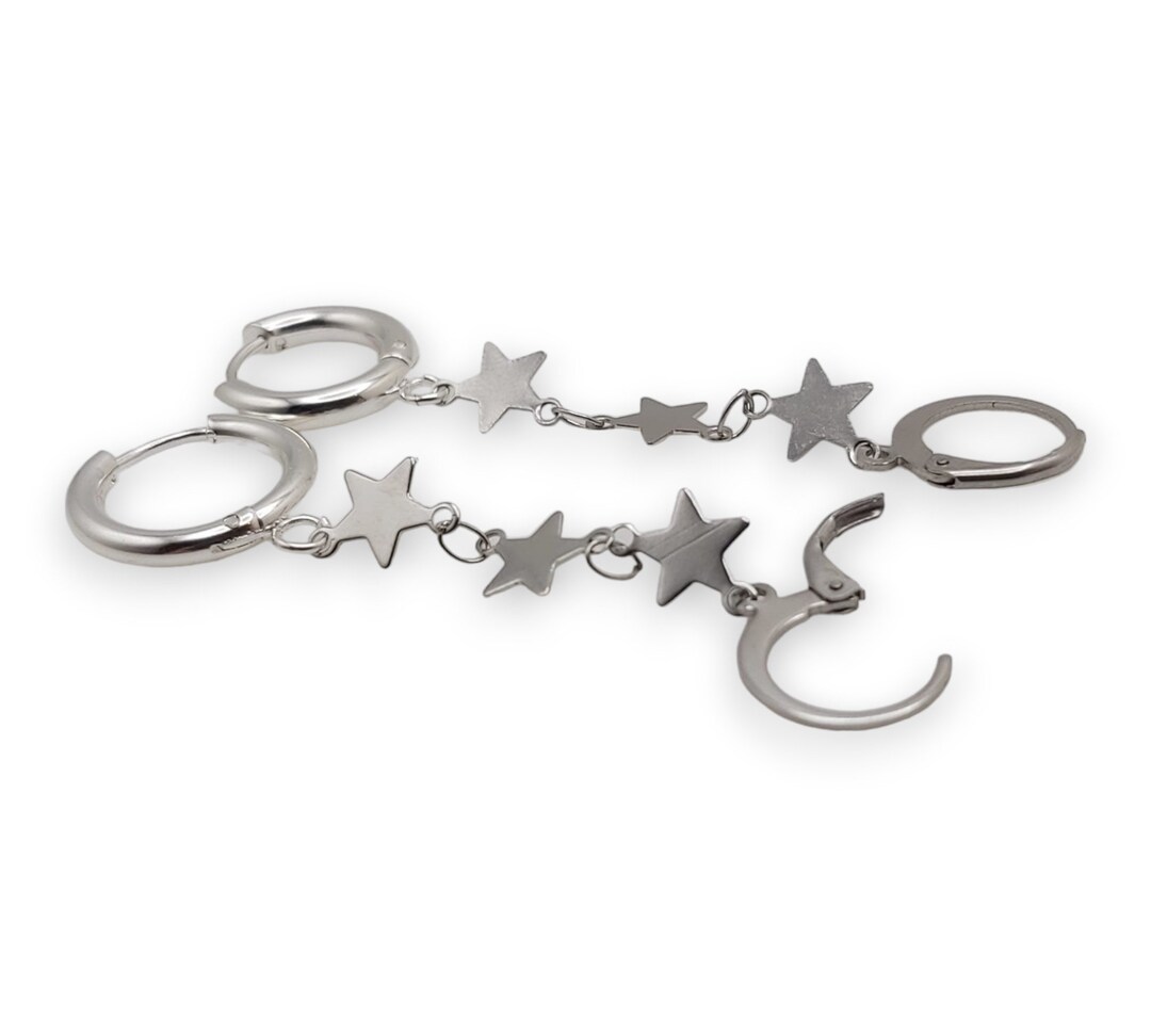 Silver Star Earrings for Loop Earplugs, Sensory Jewelry, Earplug ...
