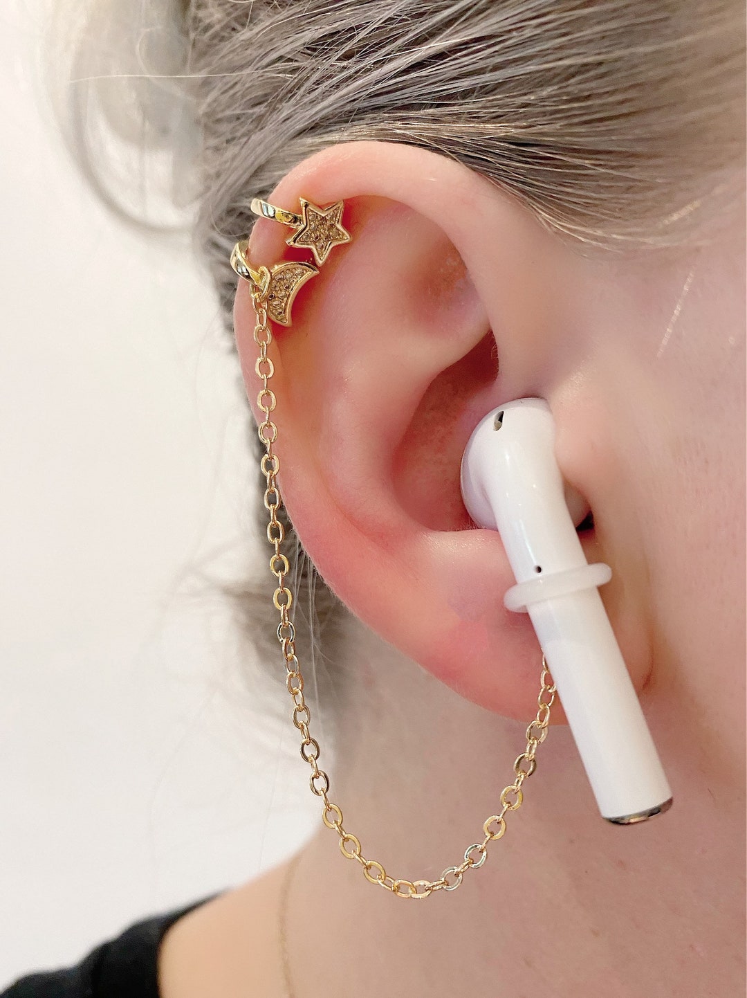 Moon Star Anti Loss Ear Cuffs for Airpod, Earpod, Ear Bud, Earphone ...