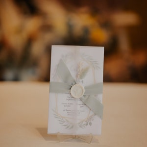 Tracing Paper Wedding Invitation, Sealed Enveloped Simple Wedding ...