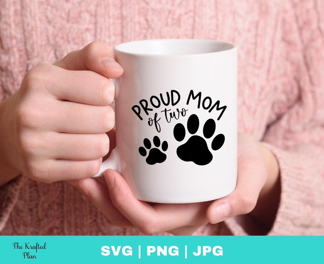 Proud Mom of Two SVG Cut File for Cricut Silhouette PNG - Etsy