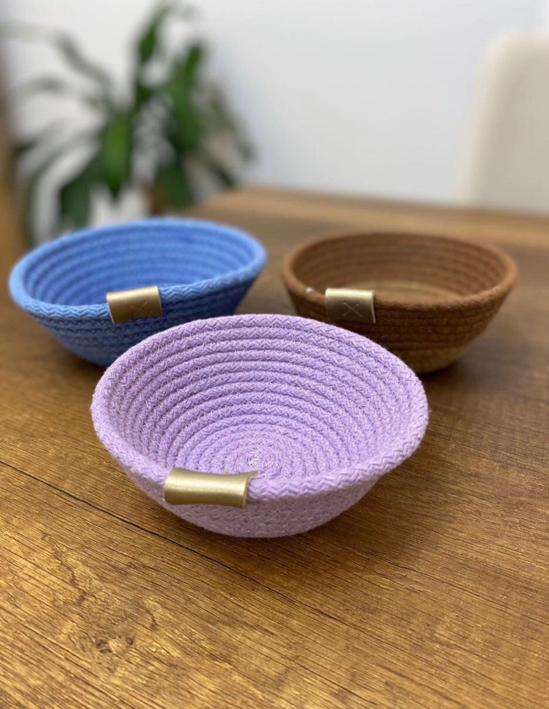 Handmade 3 Baskets/ Macrame Baskets - Etsy