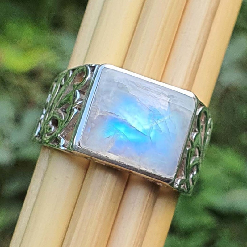Mens Moonstone Ring - Etsy