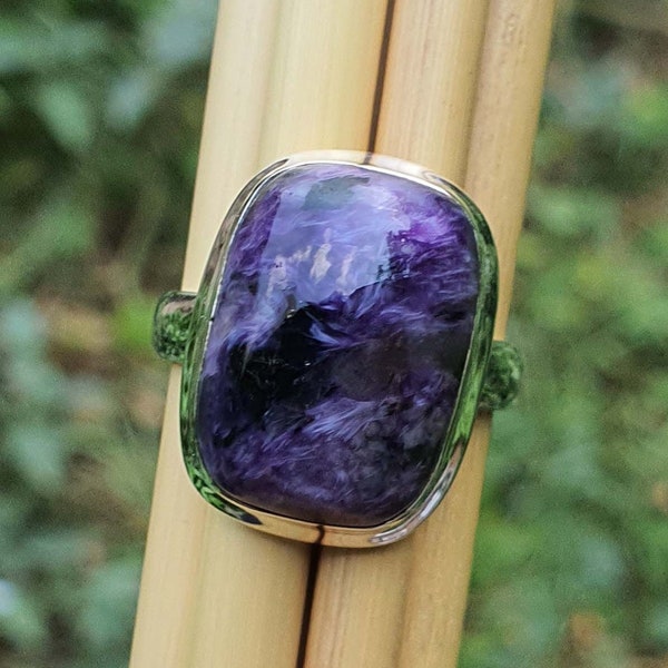 Charoite Ring - Etsy