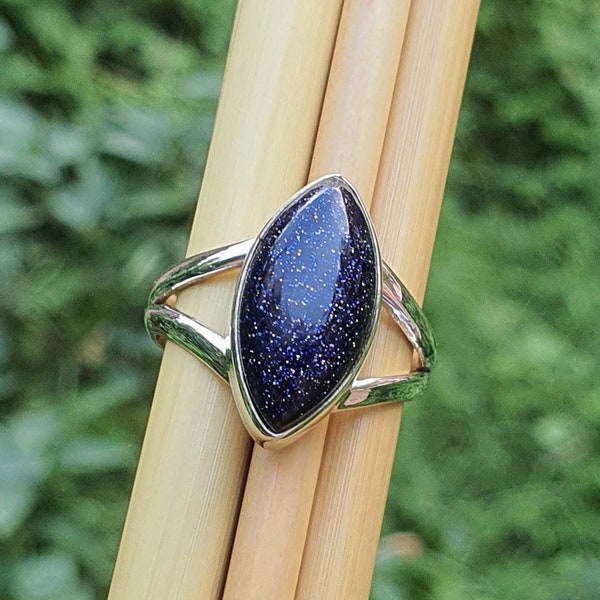 Goldstone Ring - Etsy