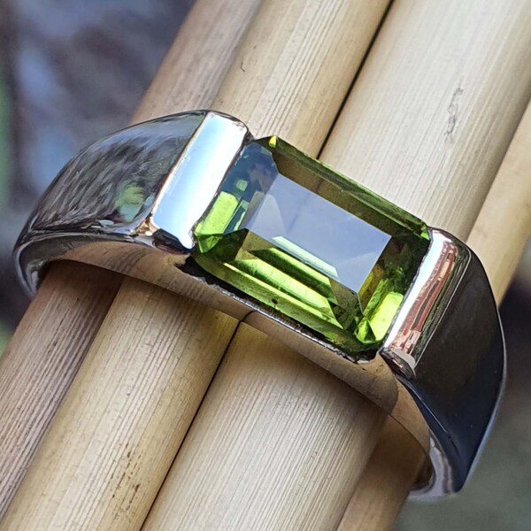Men Peridot Ring - Etsy