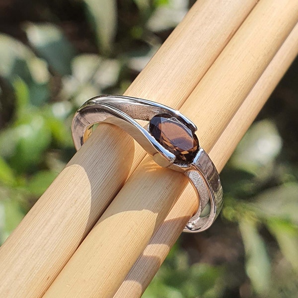 Smokey Topaz Ring - Etsy