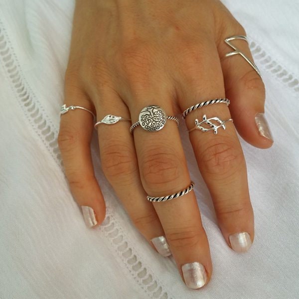 Twist Rope Ring Oxidized Twisted Rope Band Ring Sterling - Etsy