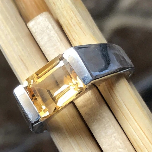 Mens Citrine Ring Mens Bold Ring November Ring 925 - Etsy
