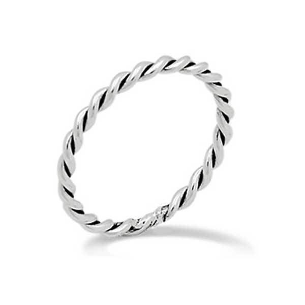 Twist Rope Ring Oxidized Twisted Rope Band Ring Sterling - Etsy