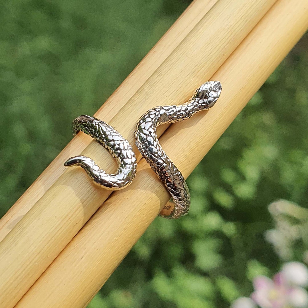 Sterling Silver Snake Ring for Men Women Serpent Ring - Etsy