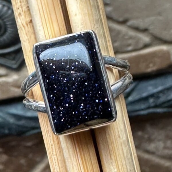 Goldstone Ring - Etsy