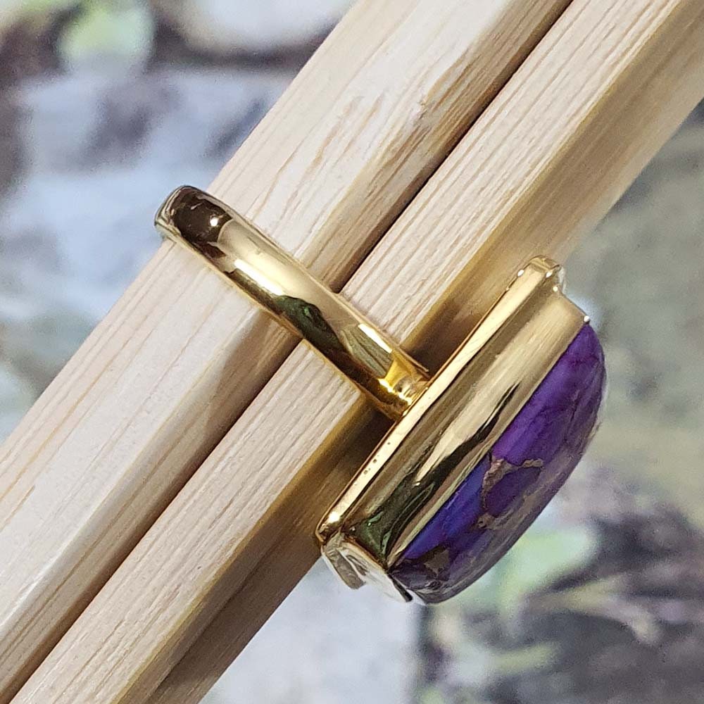 Purple Copper Turquoise Ring Mojave Turquoise Ring - Etsy