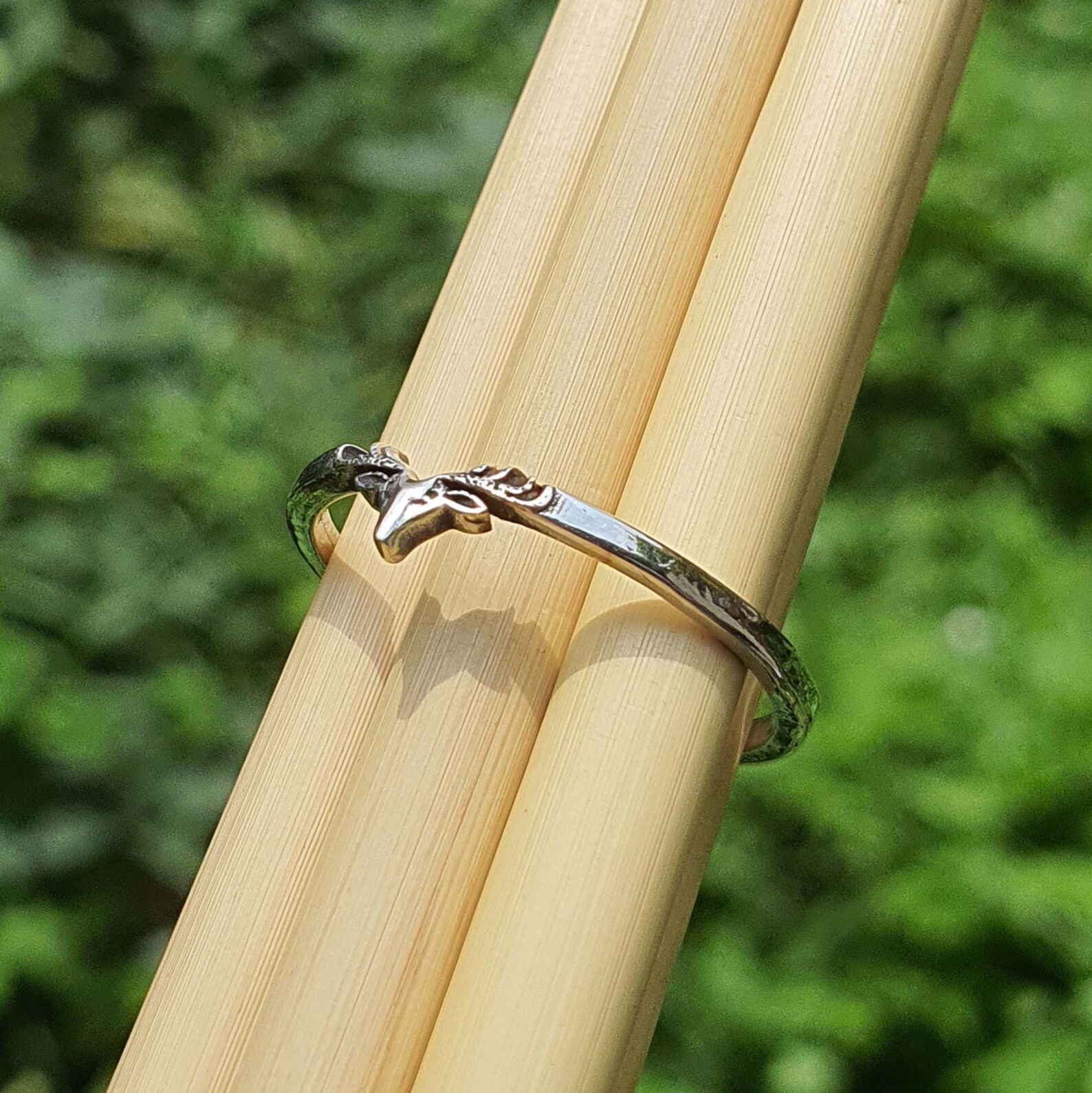 Deer Ring | Sterling Silver Stag Ring | Animal Lover Gift | Deer Skull ...