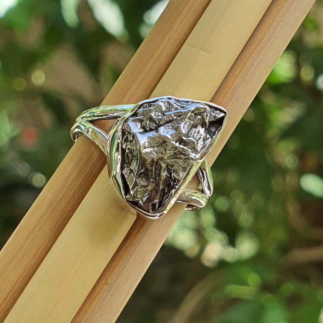 Raw Meteorite Ring Astronomy Ring Campo Del Cielo Outer - Etsy