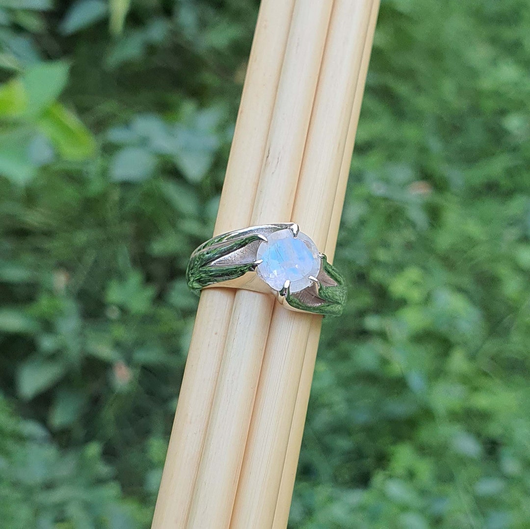 Moonstone Engagement Ring Men | Sterling Silver | Mens Moonstone Ring ...