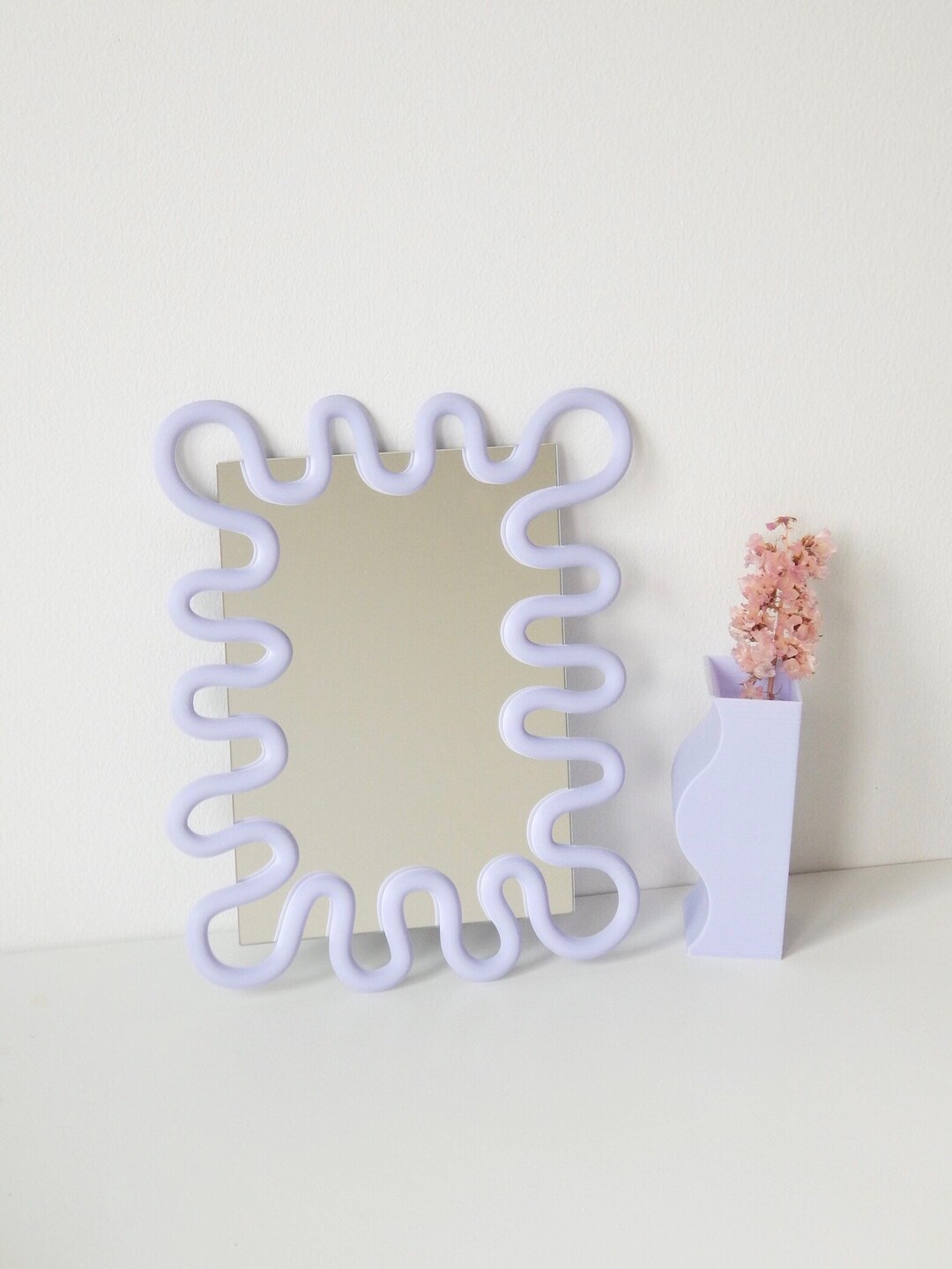 Squiggle Mirror Funky Mirror Wavy Mirror Danish Pastel - Etsy UK