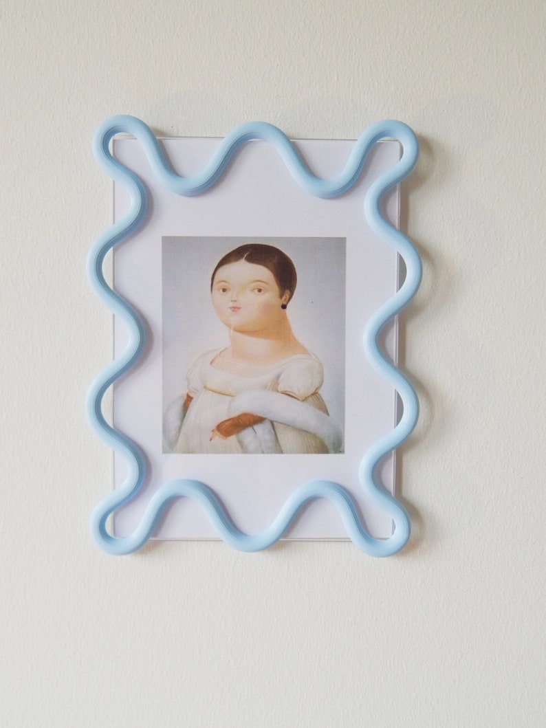 Squiggle Frame Funky Frame Wavy Picture Frame Danish - Etsy