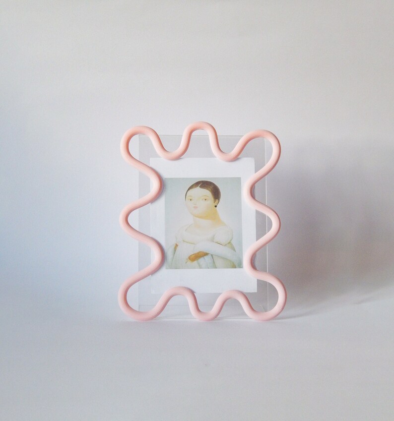 Squiggle Frame Funky Frame Wavy Picture Frame Danish - Etsy