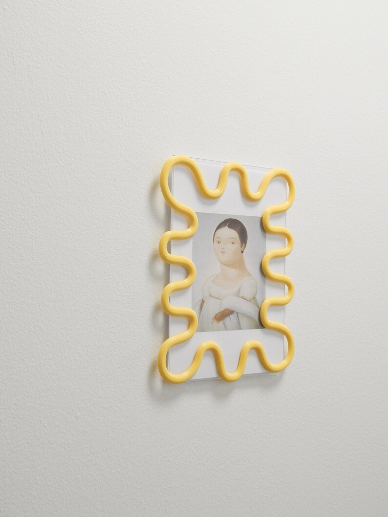 Squiggle Frame Funky Frame Wavy Picture Frame Danish - Etsy