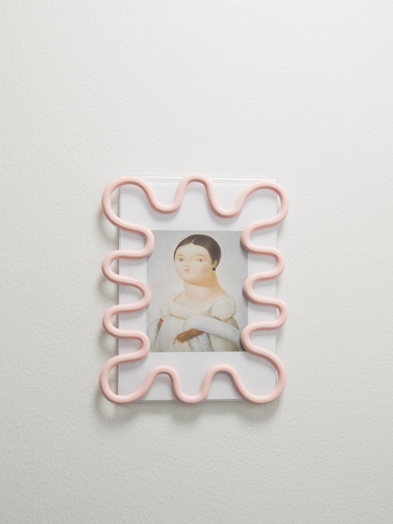 Squiggle Frame Funky Frame Wavy Picture Frame Danish - Etsy