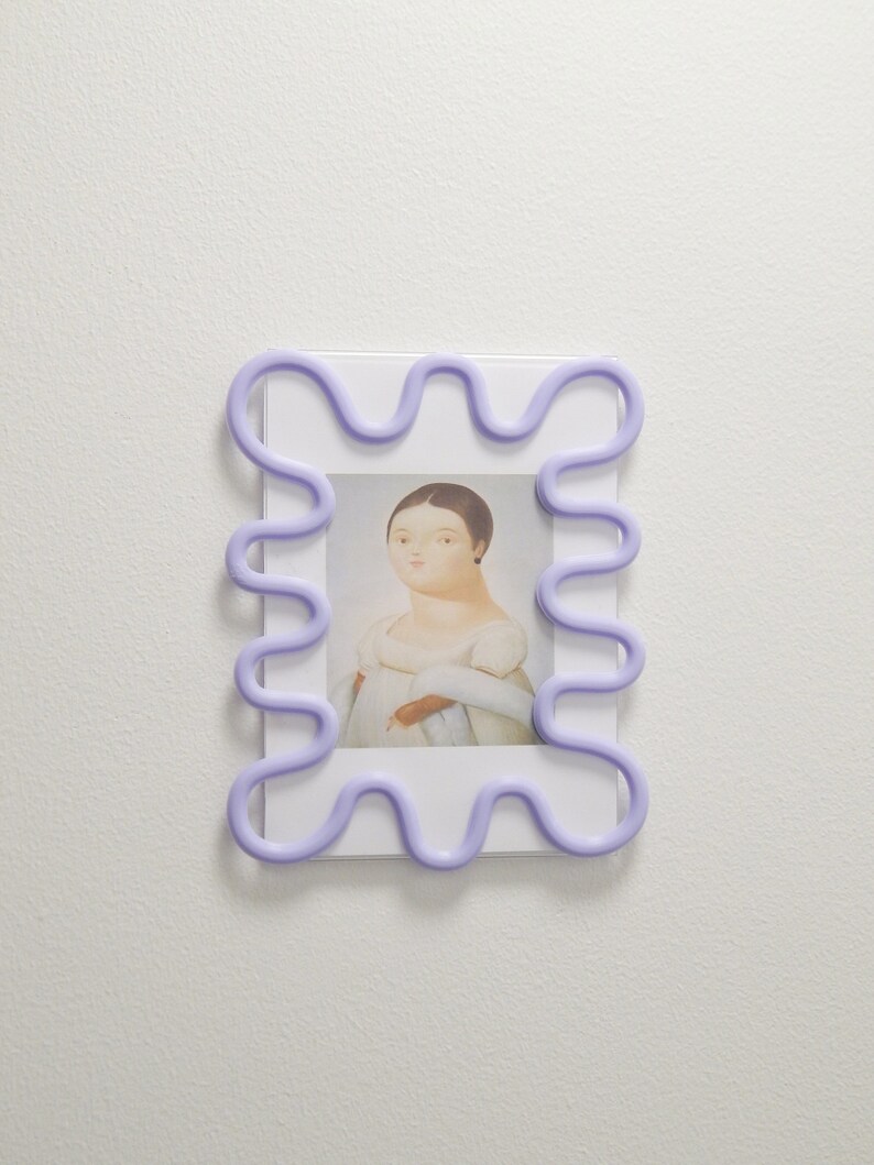 Squiggle Frame Funky Frame Wavy Picture Frame Danish - Etsy