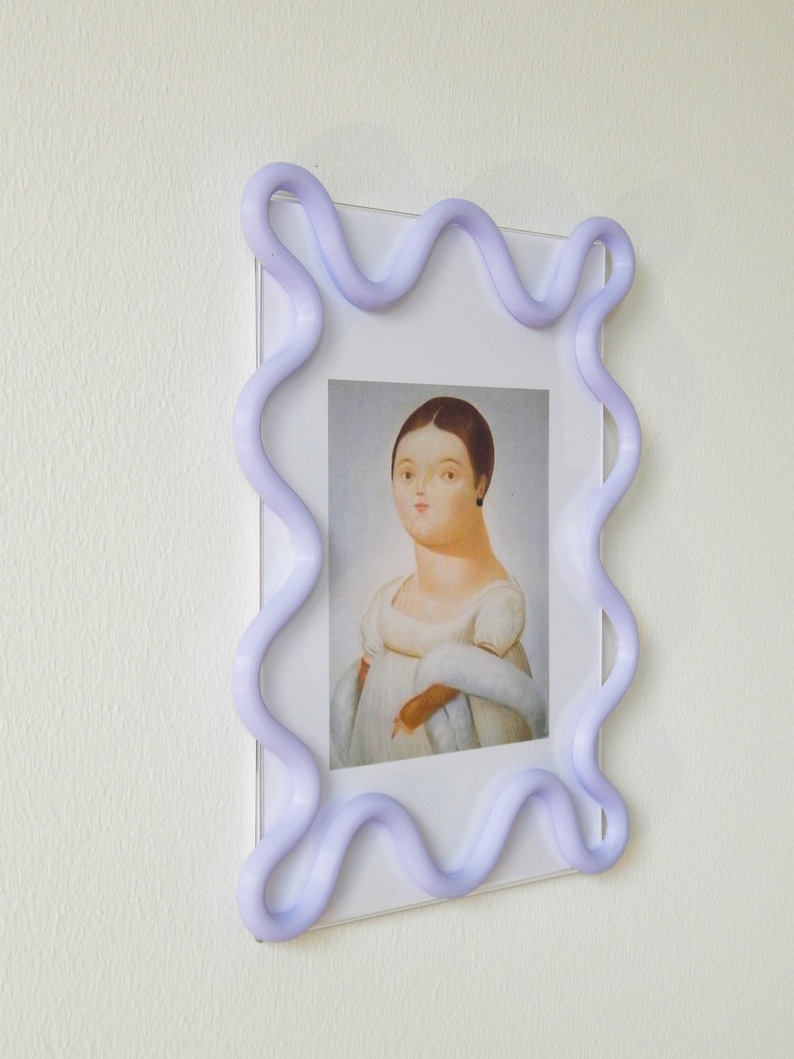 Squiggle Frame Funky Frame Wavy Picture Frame Danish - Etsy
