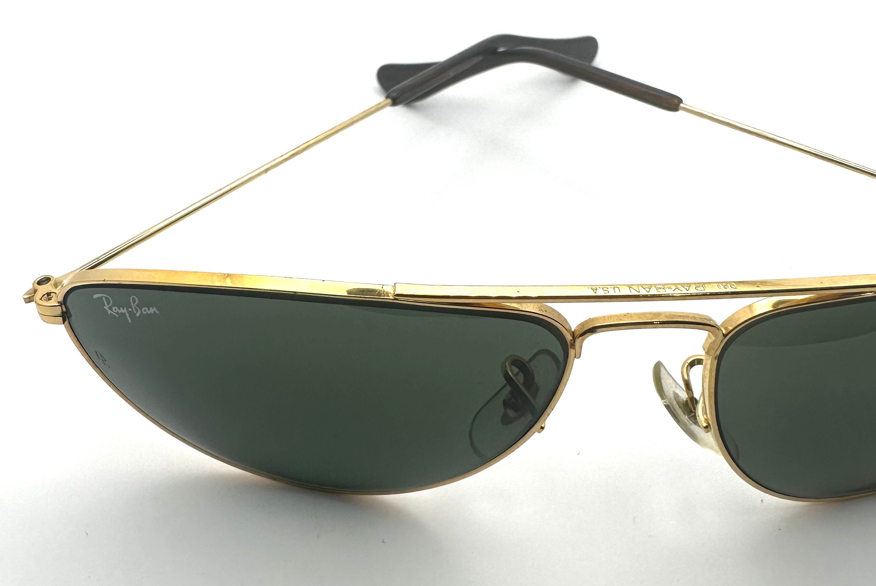 Rayban B&l W1082 59-16 Gold Plated Metal Aviator Sunglasses Rayban B&l W1082 59-16 Gold Plated Metal Aviator Sunglasses