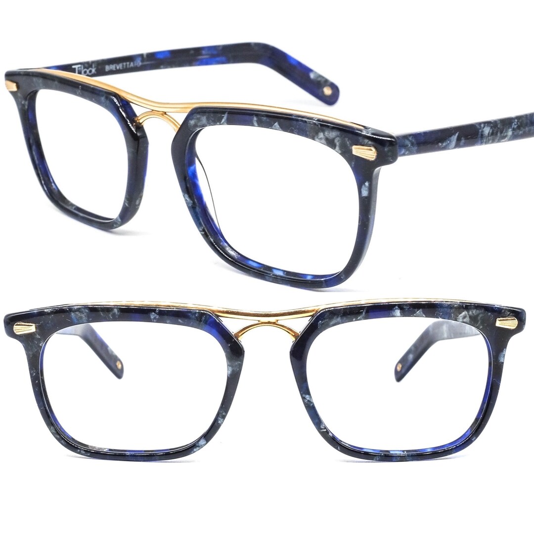 Cadillac Blue Tortoise -gold Retro Styled Eyeglasses Hand Made in Italy ...