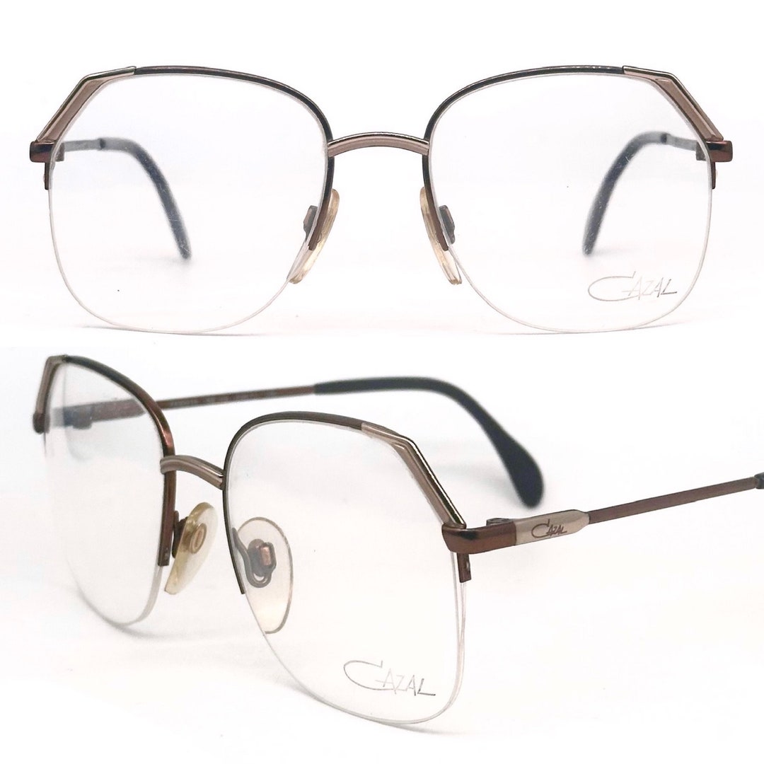 Cazal 215 Square Half Rim Copper Metal Eyeglasses Made in W Germany ...