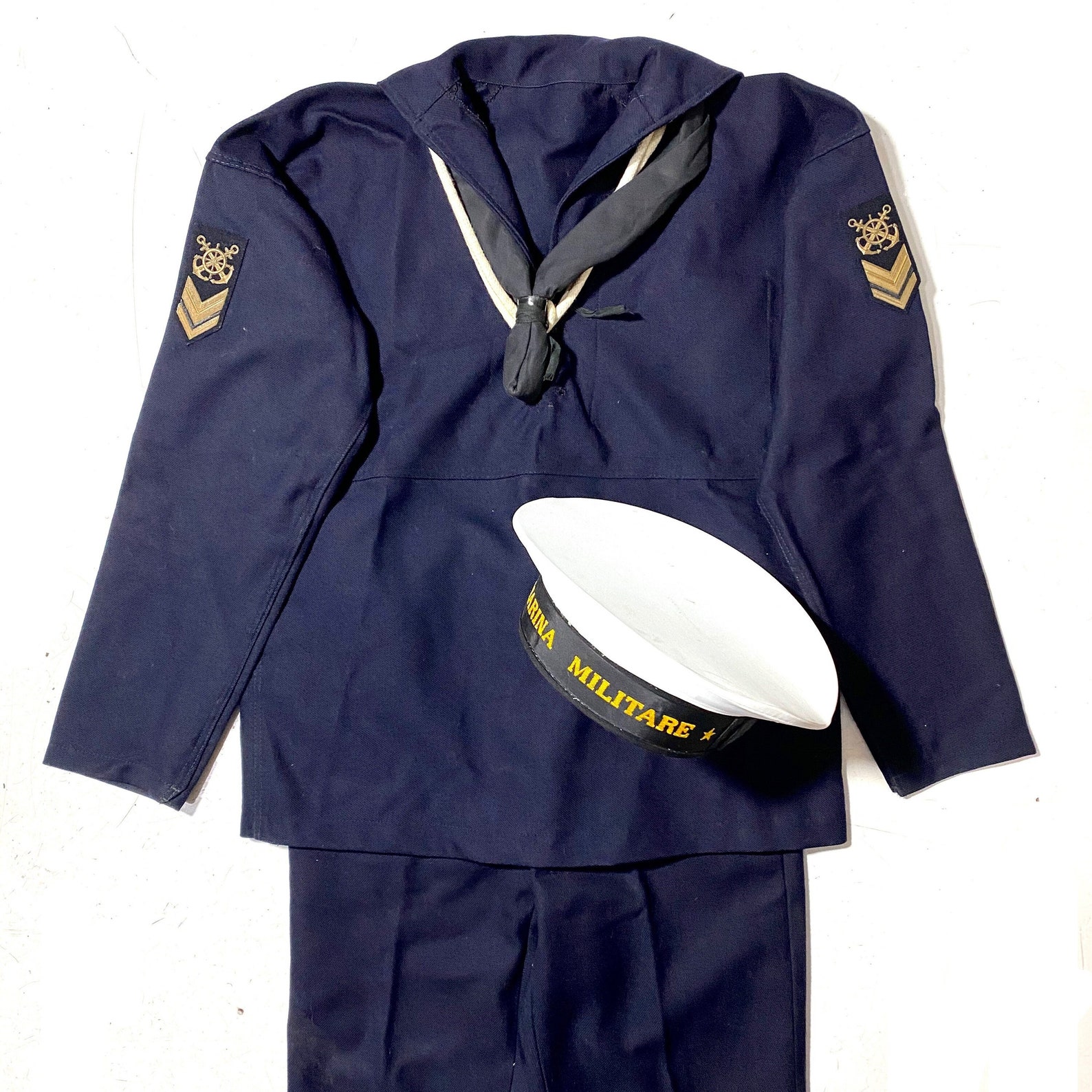 Italian Sailor Uniform 1963 Navy Winter Suit, Jumper and Trousers (hat ...