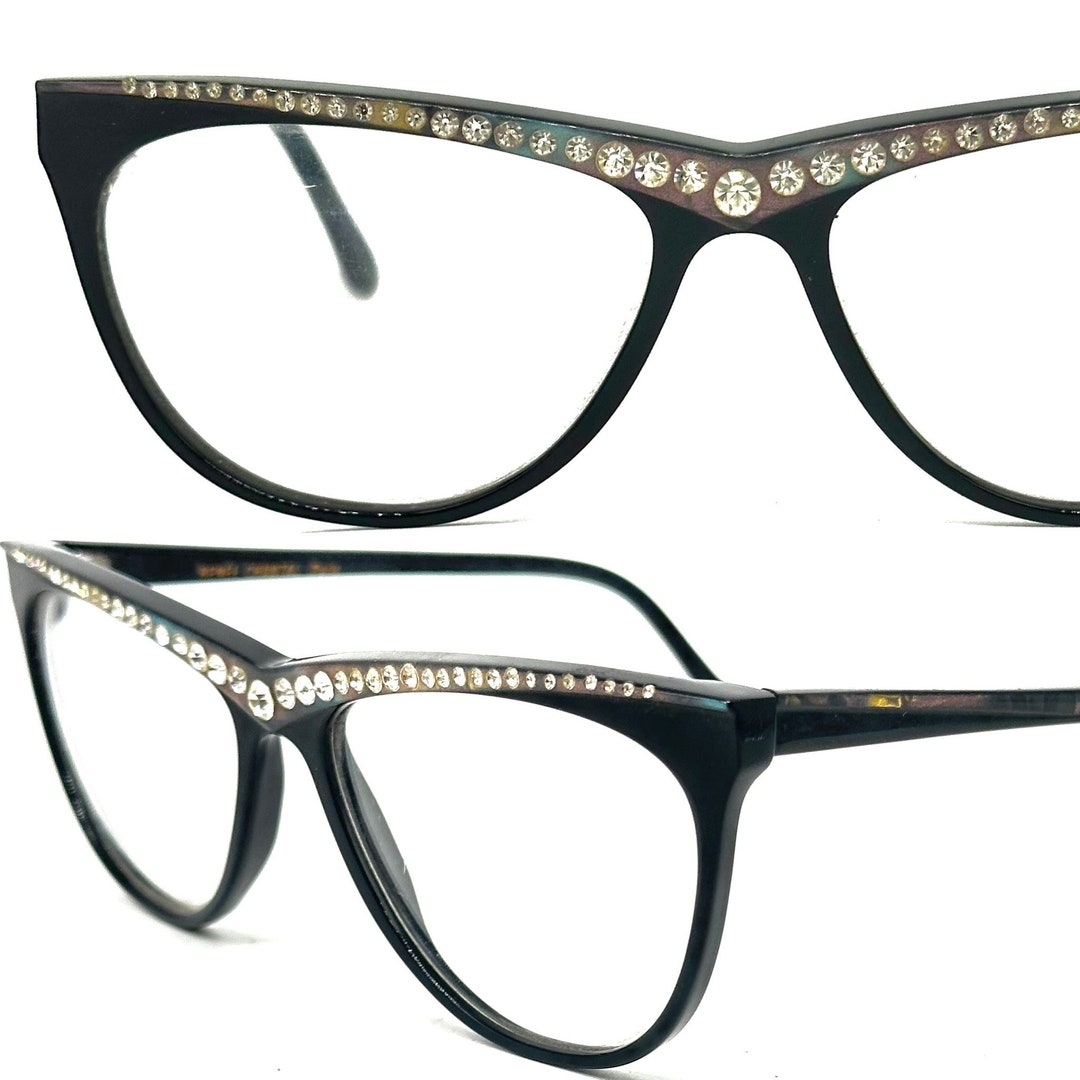 Renée Chantal Paris Stunning Black Cateye Frame With Pearl and ...