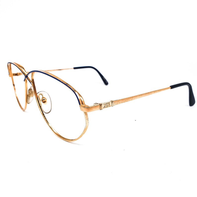 YSL Saint Laurent 393 Large Silm Golden Metallic Droplet Eyeglasses ...