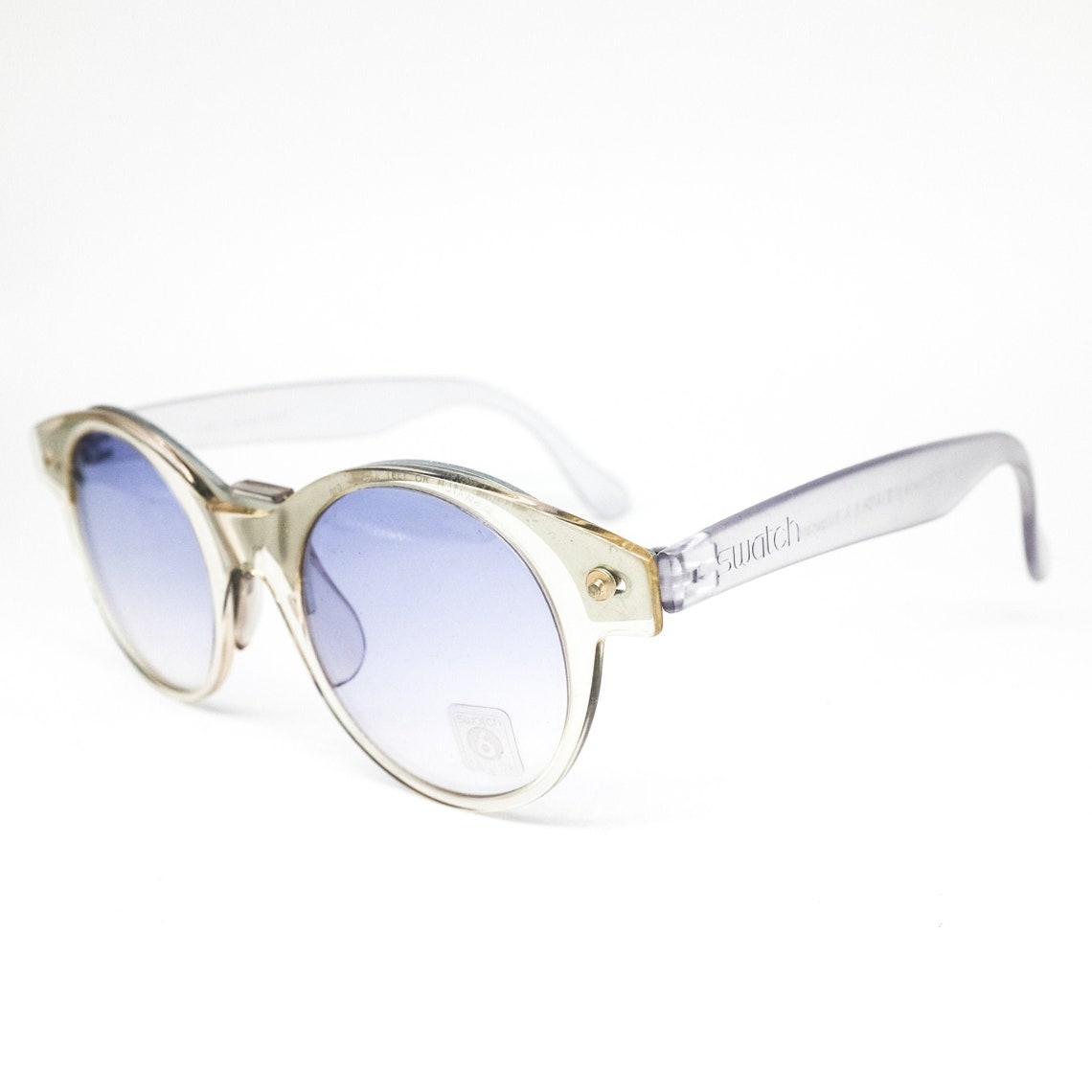 Swatch Eyewear Round Style Clear Cellulose Acetate Sunglasses From the ...