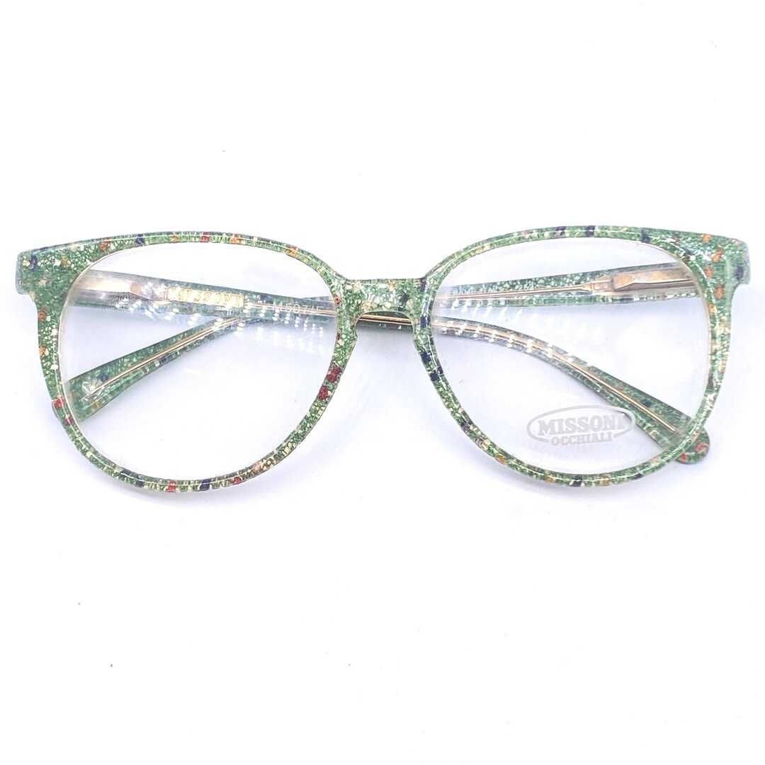 Missoni M507 Iconic Real Fabric Inlaid Square Unisex Frames, Green Base ...