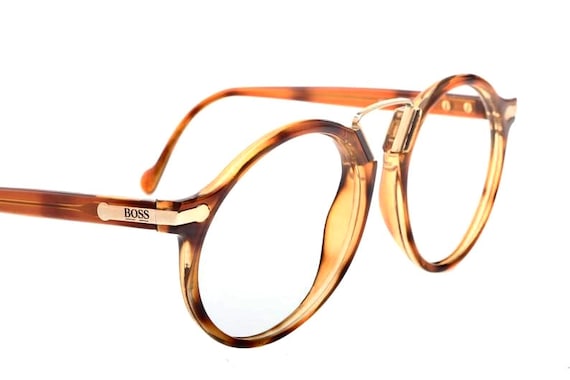 Hugo Boss round tortoise eyeglasses frames made in Ge… - Gem