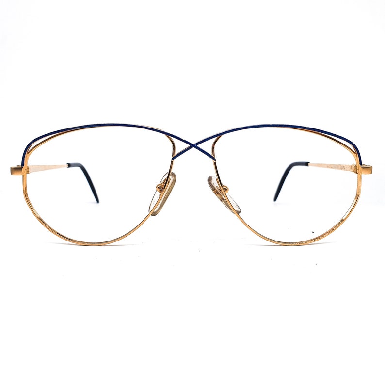 YSL Saint Laurent 393 Large Silm Golden Metallic Droplet Eyeglasses ...